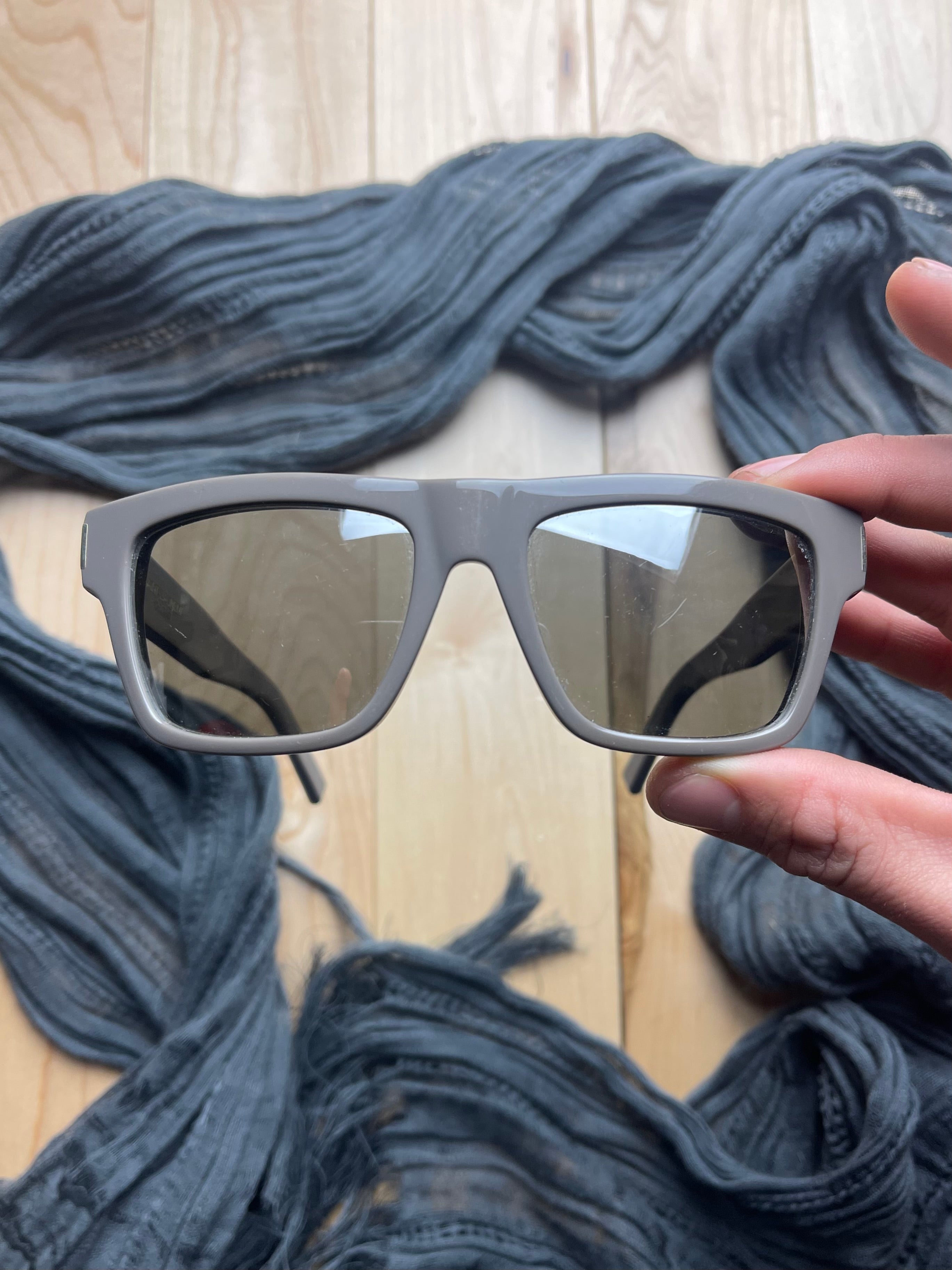 Saint Laurent Brown Boxy Square Frame Sunglasses Alex Maxamenko