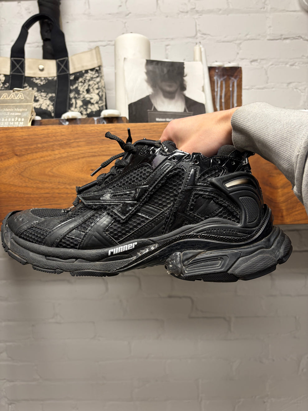 Balenciaga ‘Runner’ Black Low Top Sneakers – Alex Maxamenko