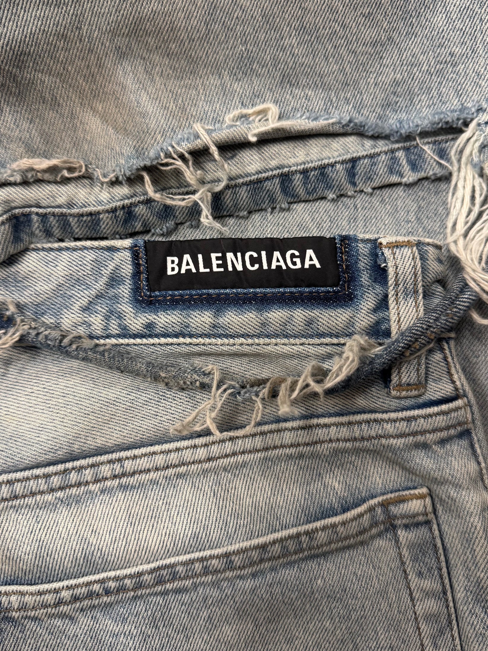2023 Balenciaga ‘Lost Tapes’ Light Wash Blue Flared Denim – Alex Maxamenko