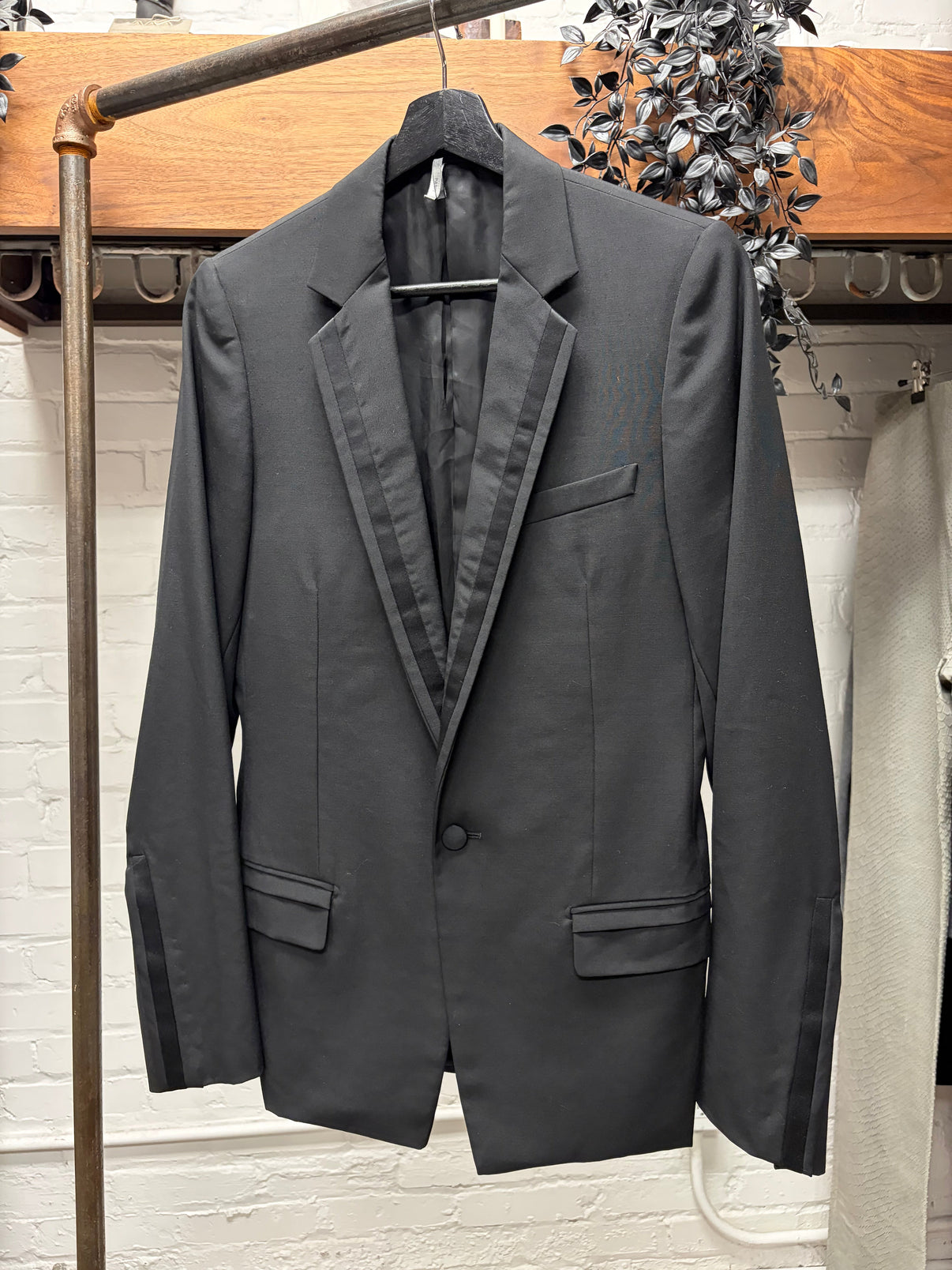 SS2003 Dior Homme by Hedi Slimane ‘Follow Me’ Tuxedo Stripe Black Blaz ...