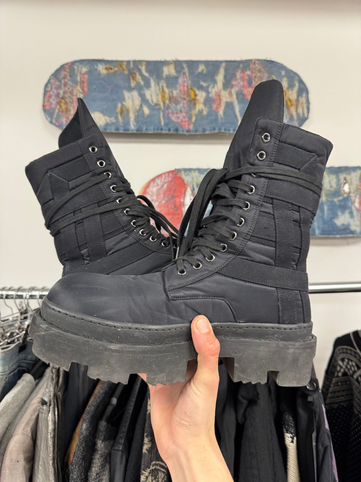 Rick Owens Army ‘Megatooth’ Combat Boots – Alex Maxamenko