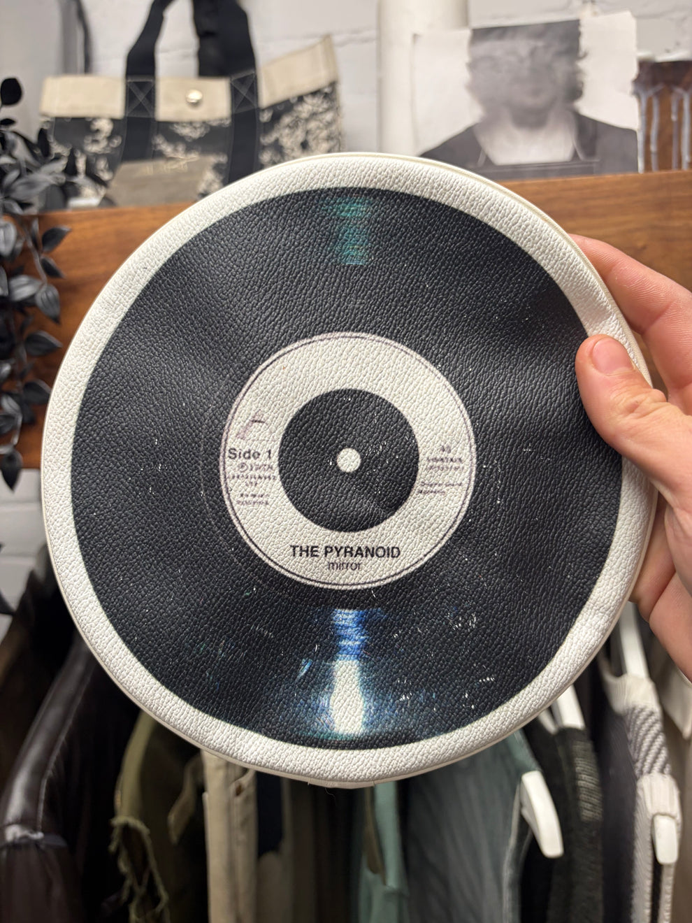 Undercover ‘Vinyl Record’ Leather Zip Pouch – Alex Maxamenko