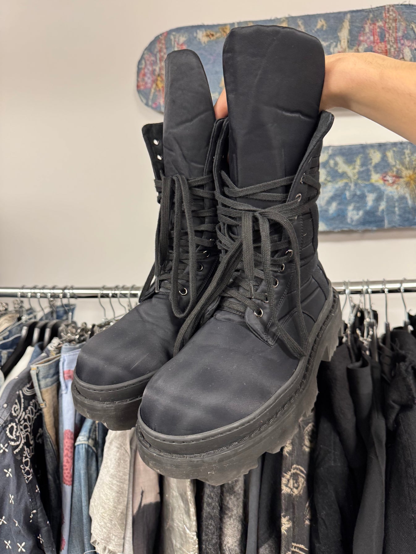Rick Owens Army ‘Megatooth’ Combat Boots – Alex Maxamenko