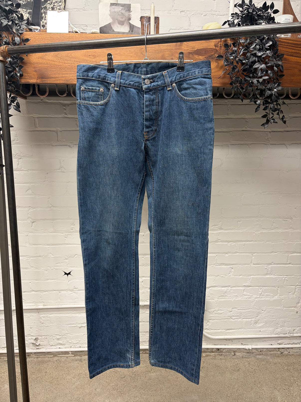 Vintage 1999 Helmut Lang ‘Classic Denim’ Blue Bootcut Jeans – Alex Maxamenko