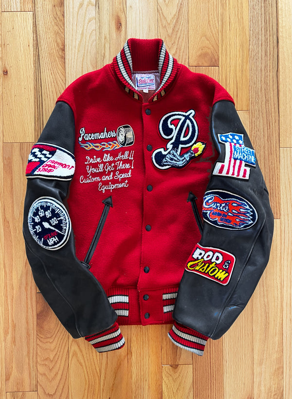 Style Eyes ‘Pacemaker Automobiles’ 32 Ounce Leather Varsity Jacket ...